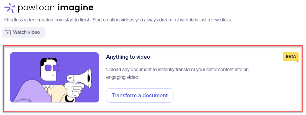 Imagine AI - Anything to Video – Powtoon