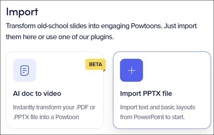 Importing a PowerPoint into Powtoon – Powtoon